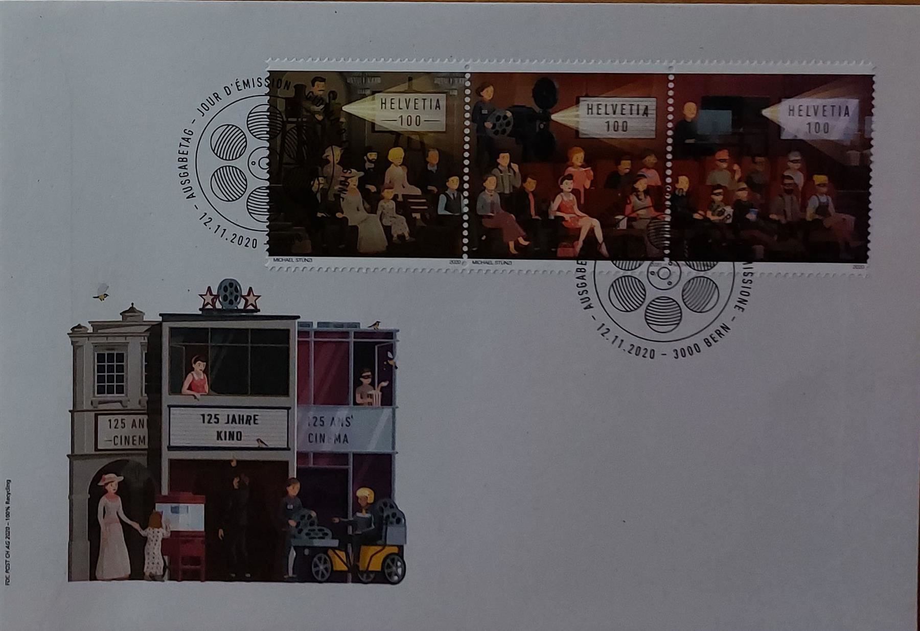 F1805 - FDC 125 ans du cinéma (D'occasion) à Trélex pour CHF 3 – avec ...