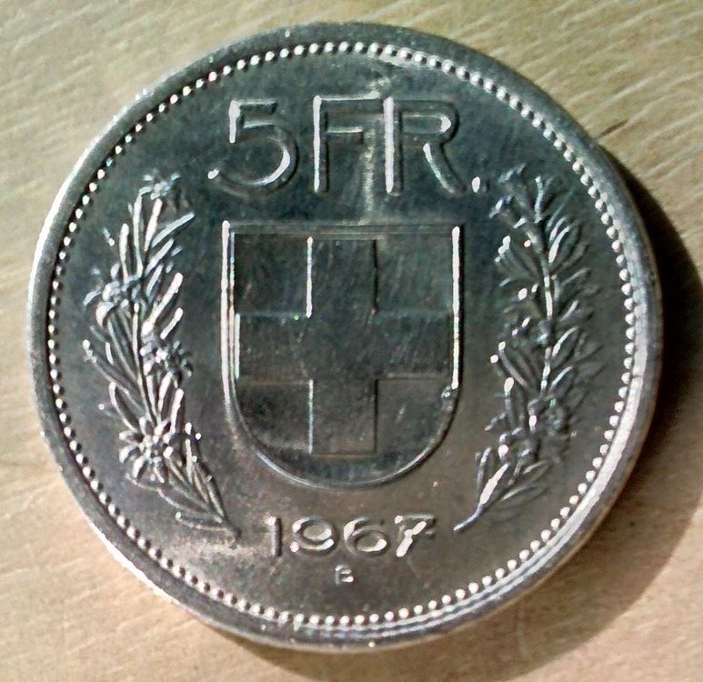 5 Franken Silber Münze 1967 | Kaufen auf Ricardo