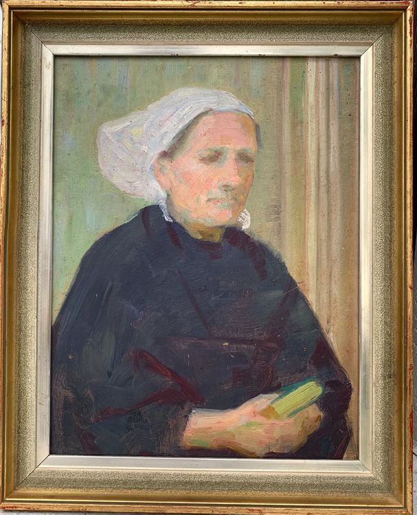 Expressionistisches Portrait Gemälde (Gebraucht) in Root für CHF 10 – mit Lieferung auf Ricardo ...