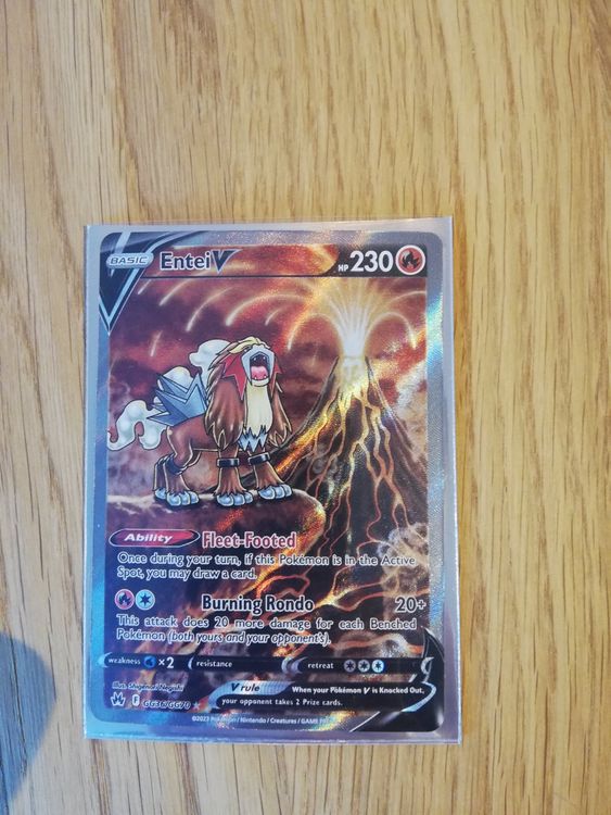 Pokemon Entei V Full Art Crown Zenith (Gebraucht) in Adliswil für CHF ...