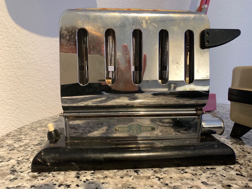Toaster ABC Vintage Bakelit Fuss 50er+ Gratis Sandwichmaker (Gebraucht ...