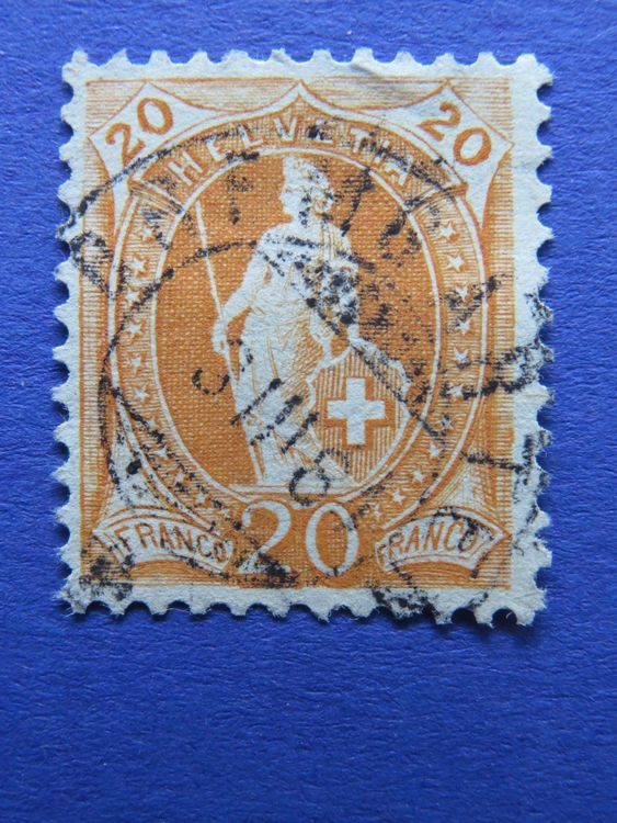 20 Rp.Stehende Helvetia Nr.66A Vollstempel BREMGARTEN AG (Gebraucht) in Brunnen für CHF 0.6 ...