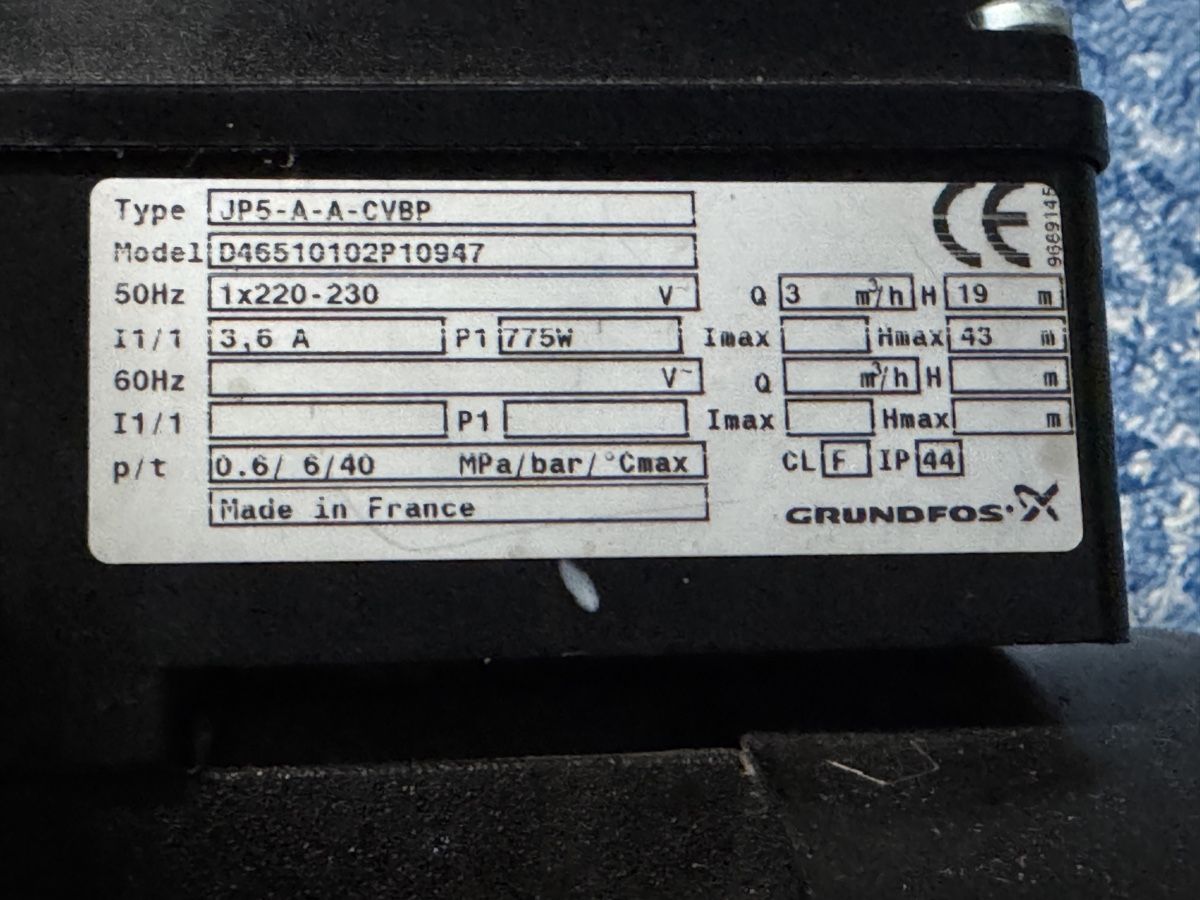 Grundfos Pumpe - Presscontrol Type PC 15 (Gebraucht) in Gurmels für CHF ...