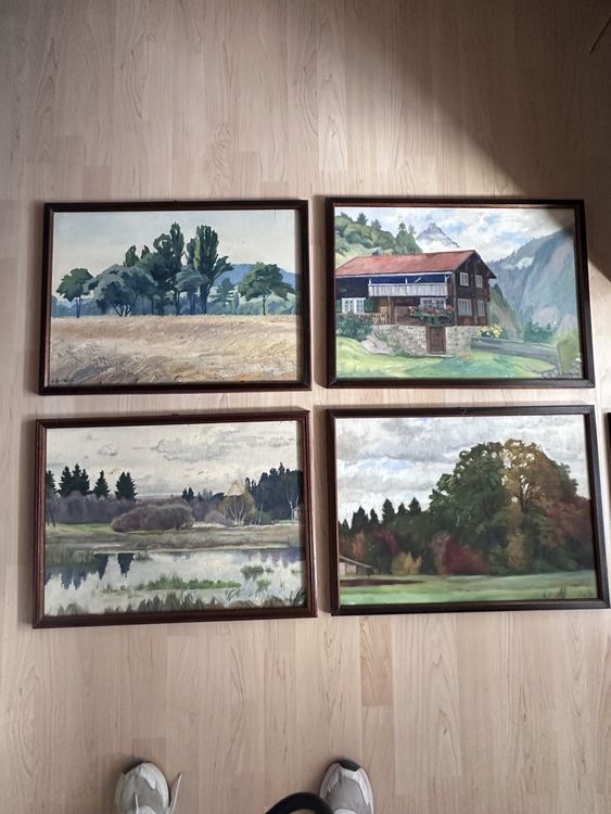 Ganze Sammlung antike Ölgemälde v. J. Burkhardt (1873-1952) (Gebraucht ...