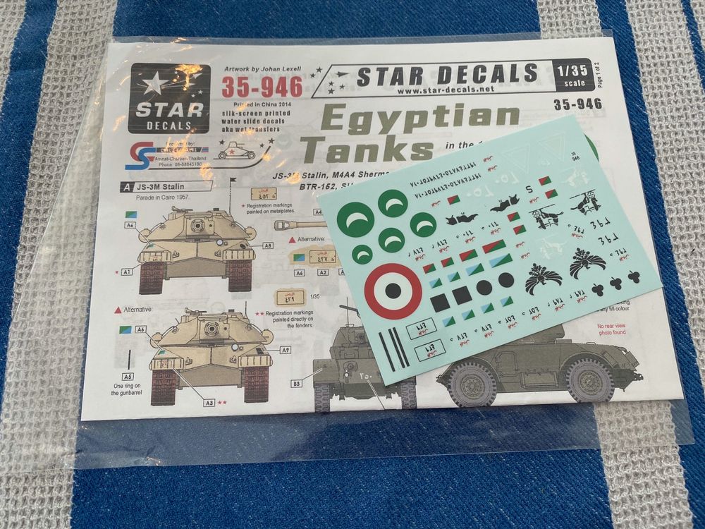 1/35 EGYPTIAN TANKS IN THE 50S DECALS (Gebraucht) in MÜHLEDORF/SO für ...