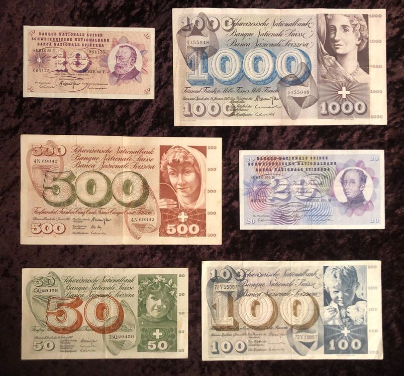 Alte CH Banknoten komplette Serie | Kaufen auf Ricardo