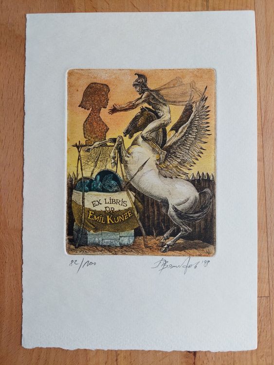 Exlibris Peter Velikov - Original Radierung signiert (Gebraucht) in ...
