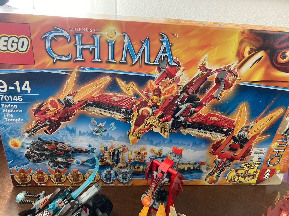 Lego Chima Flying Phoenix Fire Temple 70146 Figuren Box OVP | Kaufen ...