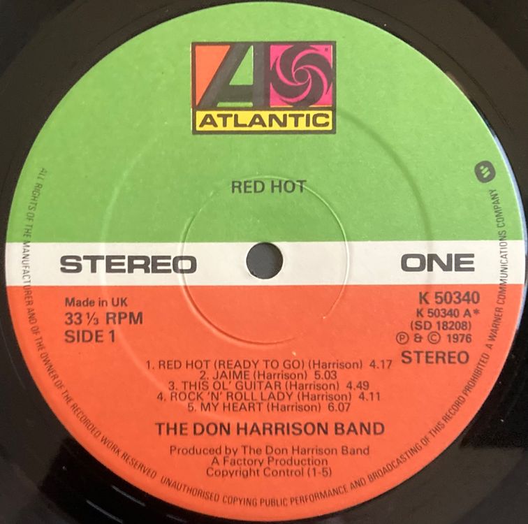 THE DON HARRIS BAND - RED HOT (D'occasion) à Poliez-Pittet pour CHF 5 ...