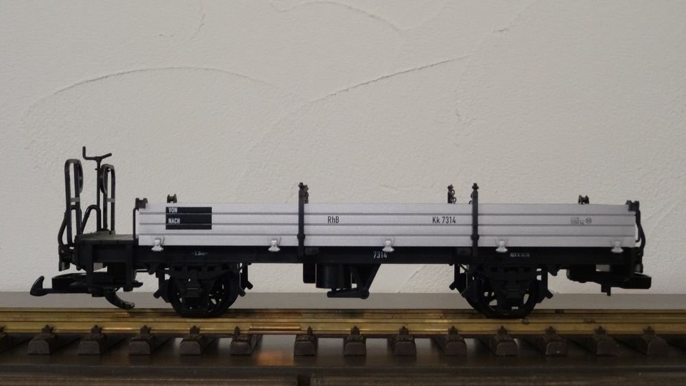 LGB 40090, RhB Flachwagen grau, RhB Kk 7314, NEU | Kaufen auf Ricardo