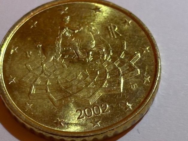 50 Cent Munze 2002 Italien Fehlpragung