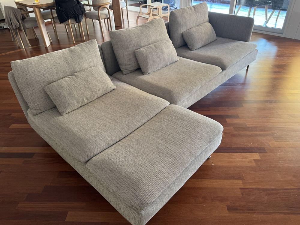 Divano SÖDERHAMN IKEA a 4 posti, chaise-longue beige/marrone | Kaufen ...
