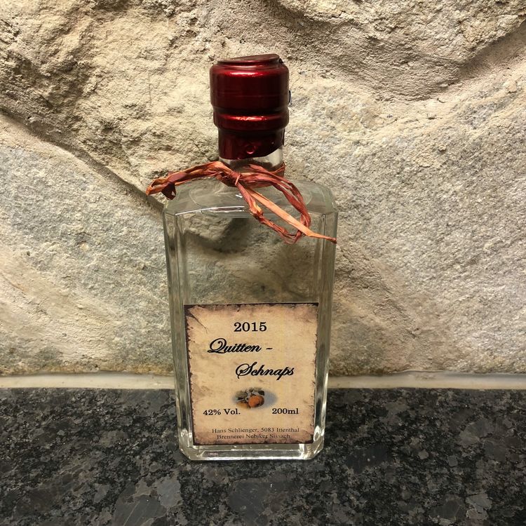 feiner, alter Quitten-Schnaps 2dl - 2015 - Geschenkidee (Neu und ...