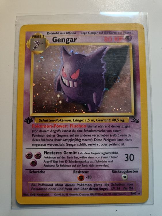 Pokemon - Gengar Holo - 1. Edition - Fossil | Kaufen auf Ricardo