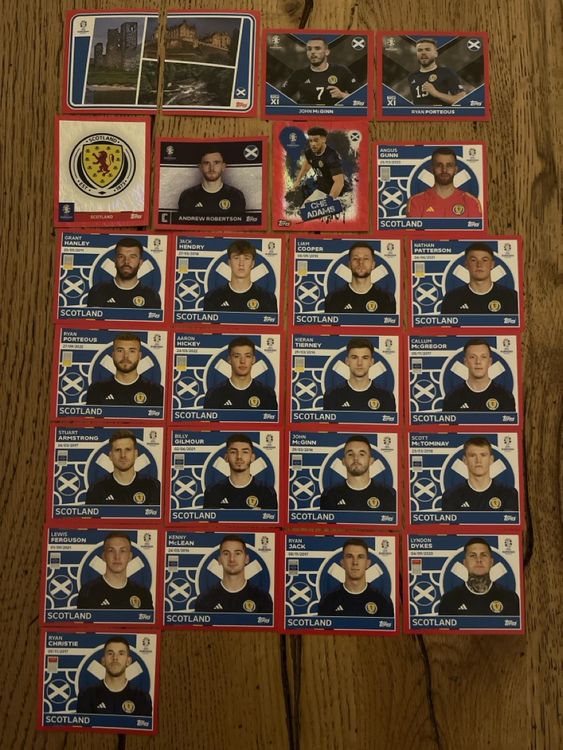 UEFA Euro 2024 Topps Sticker TEAM SCO KOMPLETT SCO P1- SCO21 | Kaufen ...