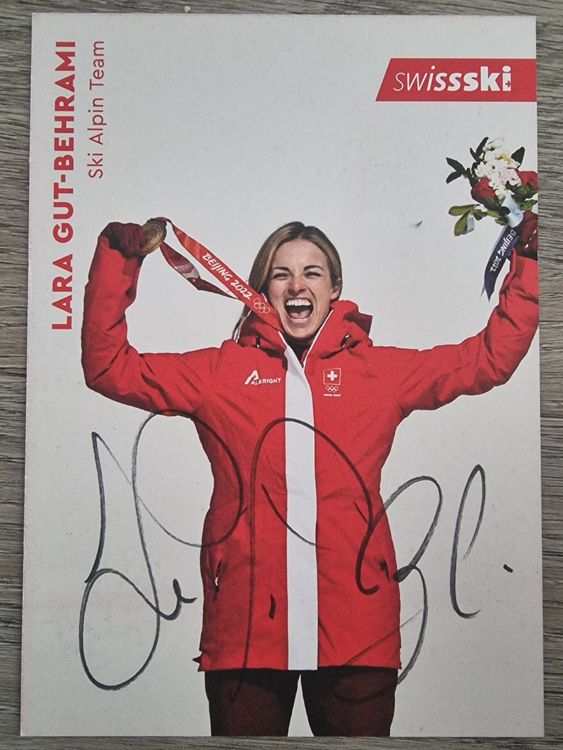 Autogrammkarte Lara Gut - Behrami Originalunterschrift | Kaufen auf Ricardo