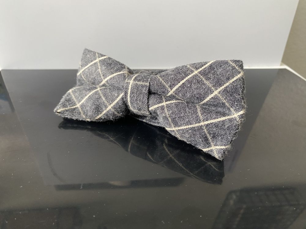 Herren Stilvolle Vintage Fliege Grau mit Karomuster 40s 50s (Neu ...