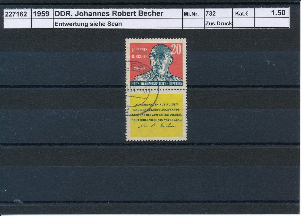 1959 DDR, Johannes Robert Becher | Kaufen auf Ricardo