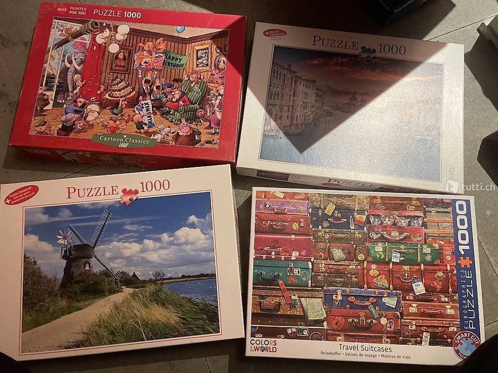 diverse 1000er Puzzles, 5.- pro Stück (Gebraucht) in Winterthur für CHF 5 – nur Abholung auf ...