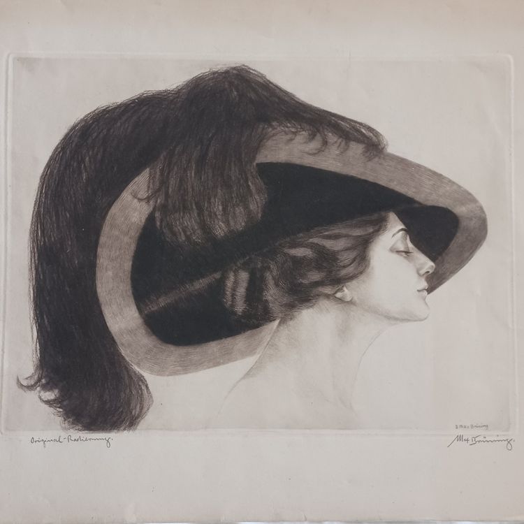 MAX BRÜNING. Original Radierung . Signiert . 1920-1925 (Gebraucht) in ...