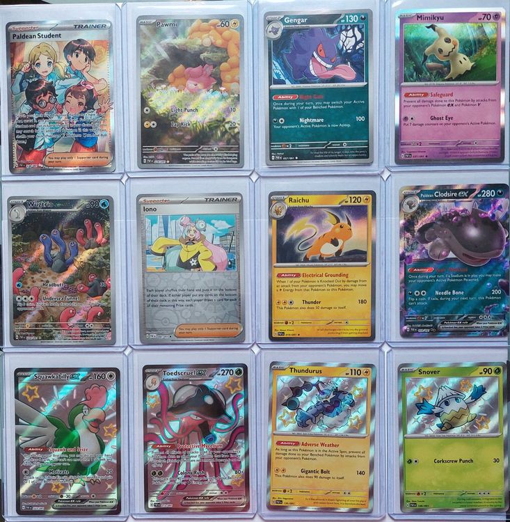 16x POKÉMON Paldean Fates Lot – FULL ART #230, 2x IR, SHINY! (Gebraucht ...