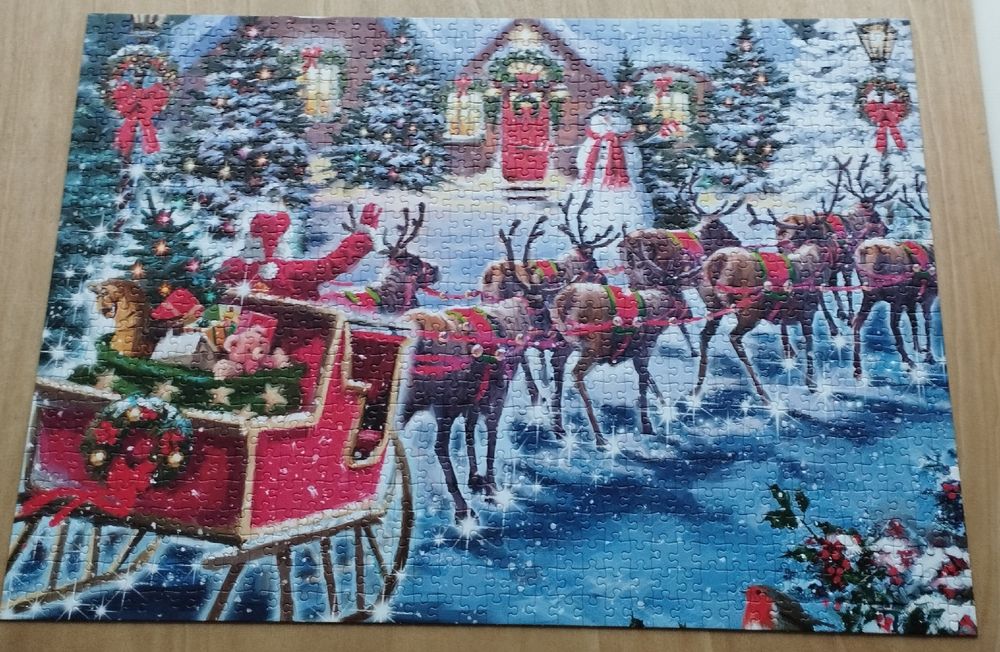 3 x 1000 🧩 Falcon, Santa, Christmas, Weihnachten, Winter 🎅 (Gebraucht ...