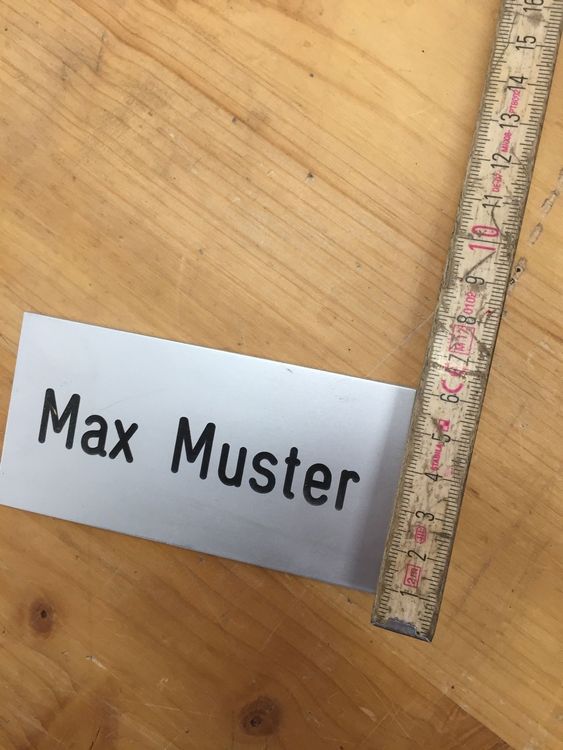 Aluminium-Schild Max Muster | Kaufen auf Ricardo