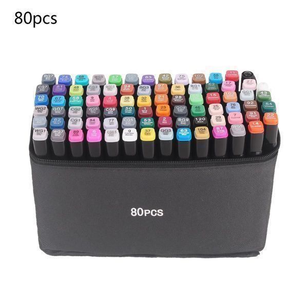 80Farben Marker Graffiti Pens Stifte Set Doppelspitze(6&1mm) | Kaufen ...