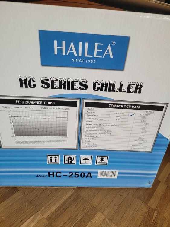 Hailea Chiller HC-250A Refroidisseur d'eau - Durchlaufkühler (Gebraucht ...