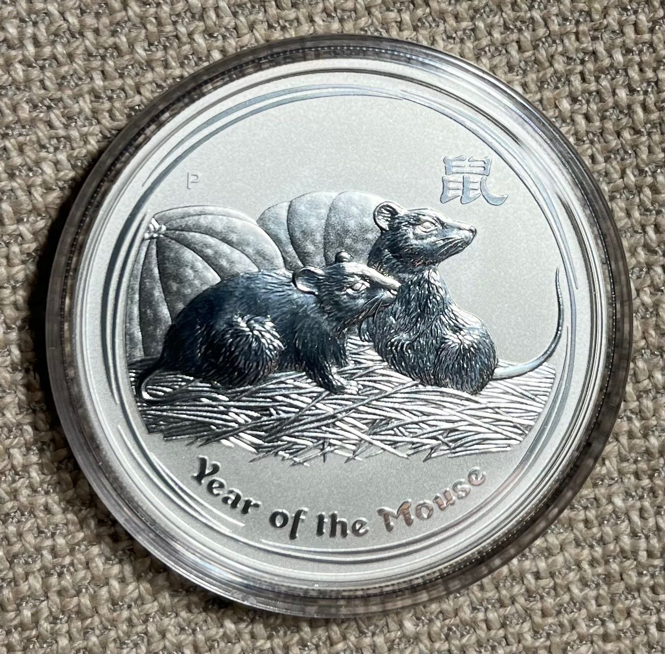Silbermünze Lunar II Maus 2008 - 1 Unze Silber / Feinsilber (Neu und ...