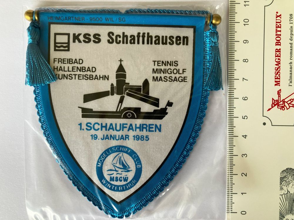 Vintage Fanion/Wimpel KSS SCHAFFHAUSEN 1985 / 1. SCHAUFAHREN (Neu und originalverpackt) in Gland ...