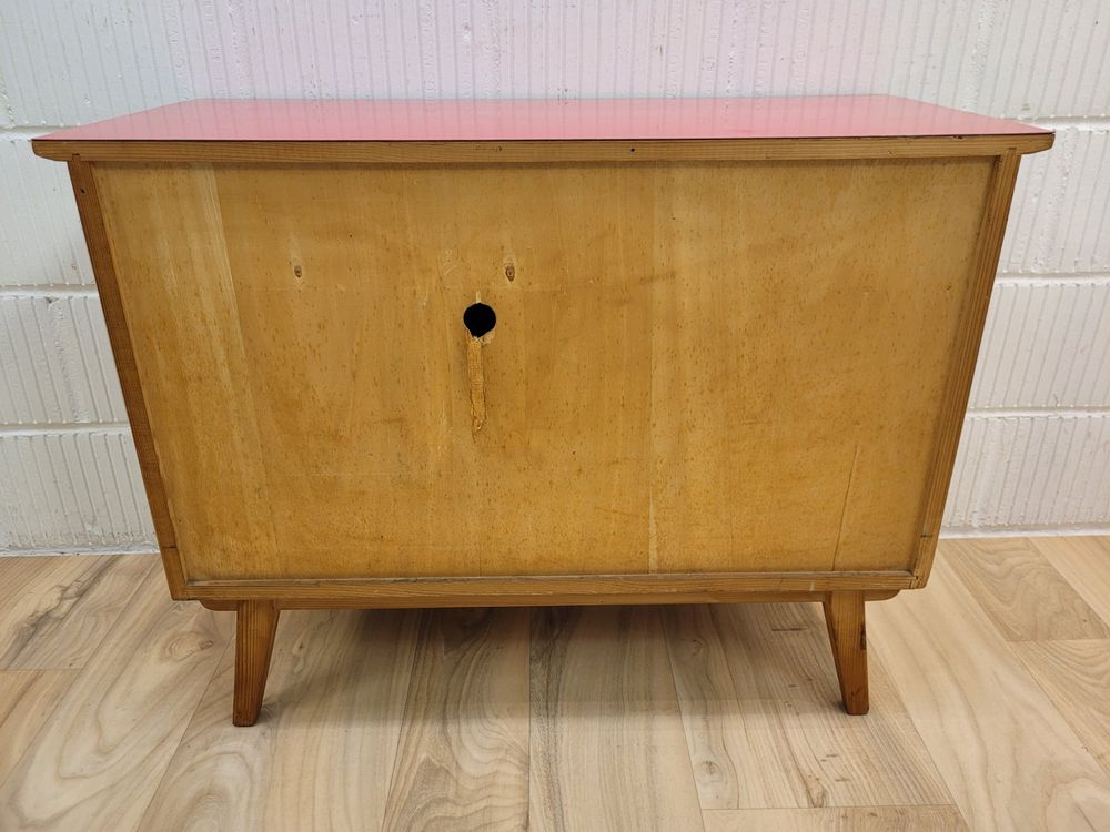 Mid Century Holzkommode Kelko Rot Kommode TV-Möbel 1950 J (Gebraucht ...