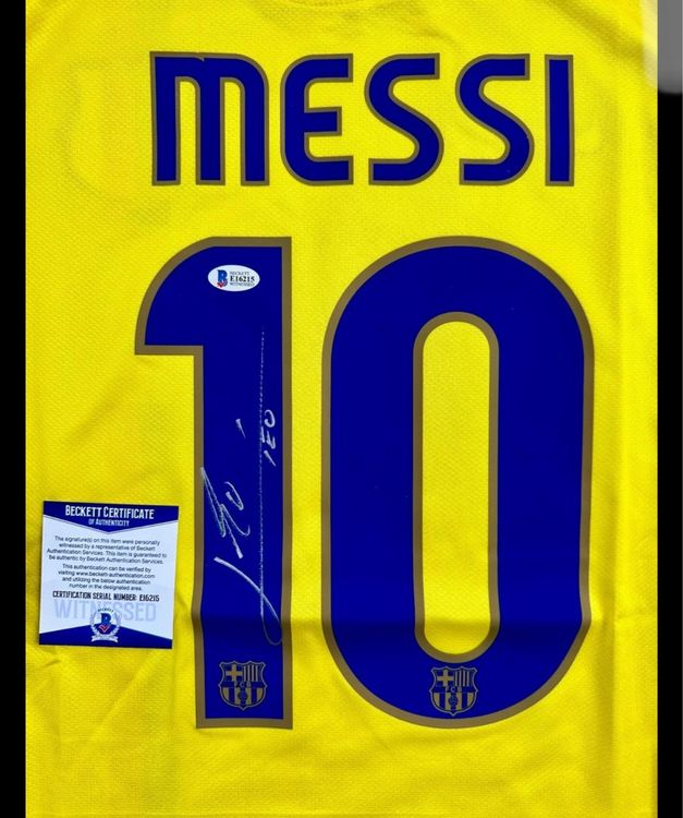 Lionel Messi Trikot Autogramm mit Zertifikat (Neu (gemäss Beschreibung ...