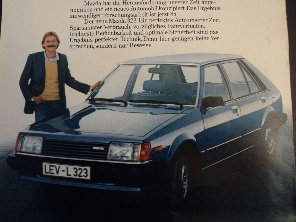 Prospekt Werbung Mazda 323 (Gebraucht) in Schwarzenburg für CHF 1 – mit Lieferung auf Ricardo kaufen