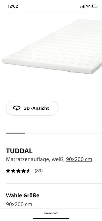 2 x Matratzen Topper Tuddal 90x200 (Gebraucht) in Nürensdorf für CHF 53 ...