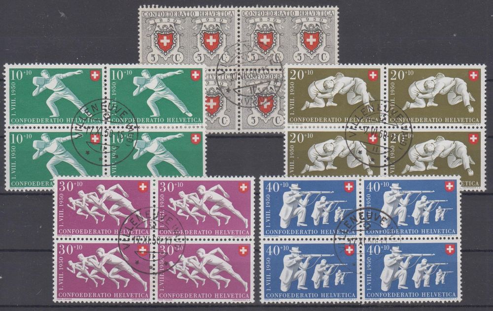 Pro Patria 1950 bloc de 4 oblitérés (300.--) | Kaufen auf Ricardo