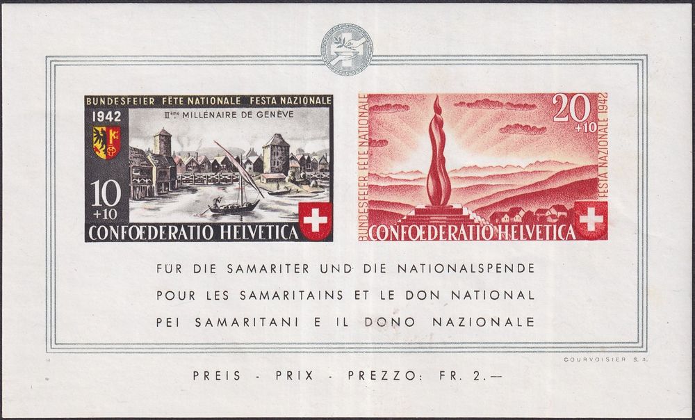 1942, B19 ** postfrisch aber fleckig rückseitig, Kat: 70.- (Gebraucht ...
