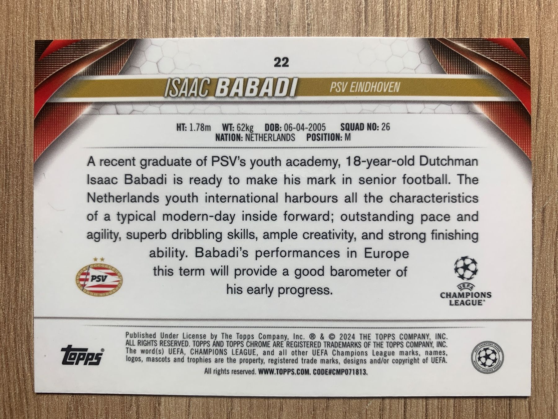 Soccer Isaac Babadi RC 102/250 PINK GEOMETRIC Topps 2024🔥 (Gebraucht ...