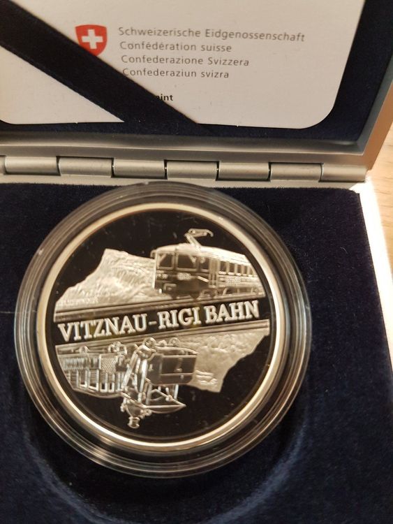 Silbermünze 20 Franken Vitznau-Rigi-Bahn (Neu und originalverpackt) in Zürich für CHF 32 – mit ...