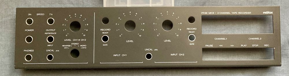 Revox PR99 MK III Frontplatte (Gebraucht) in Aarberg für CHF 50 – mit ...