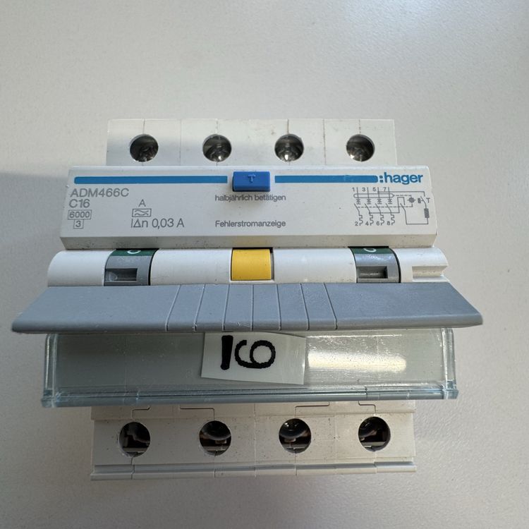 Hager Fehlerstromschutzschalter FI/LS 4-polig C16A 30mA | Kaufen auf Ricardo