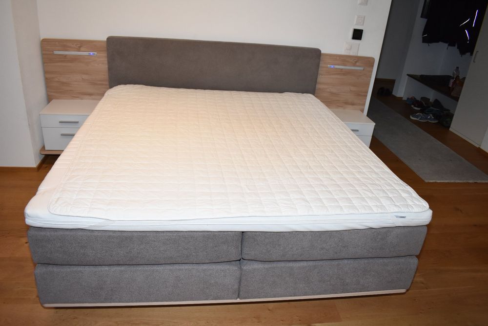 Boxspringbett 180 x 200 mit NT + LED LIEFERUNG/Montage! | Kaufen auf ...