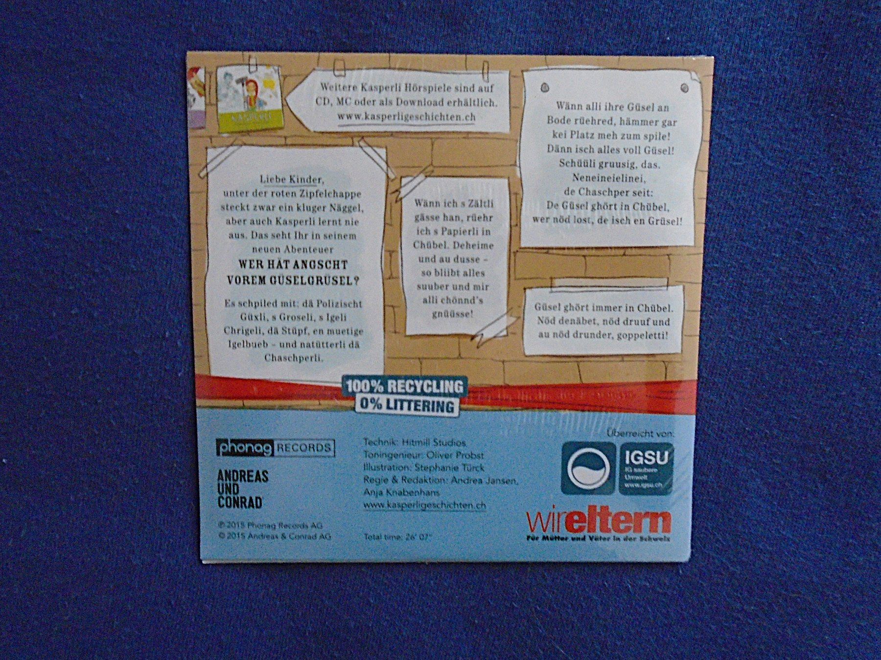 CD Kasperli * Wer hät Angscht vorem Güselgrüsel / NEU & OVP (Gebraucht ...