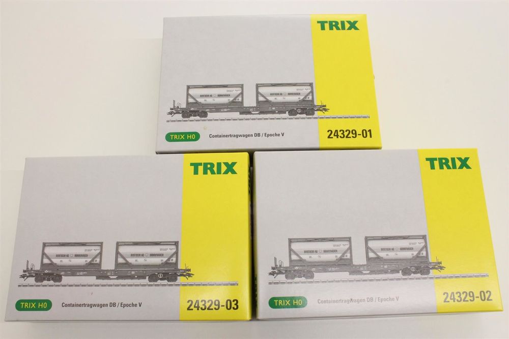Trix 24329-01 bis 03 Containerwagen AC (Gebraucht) in Basel für CHF 80 ...