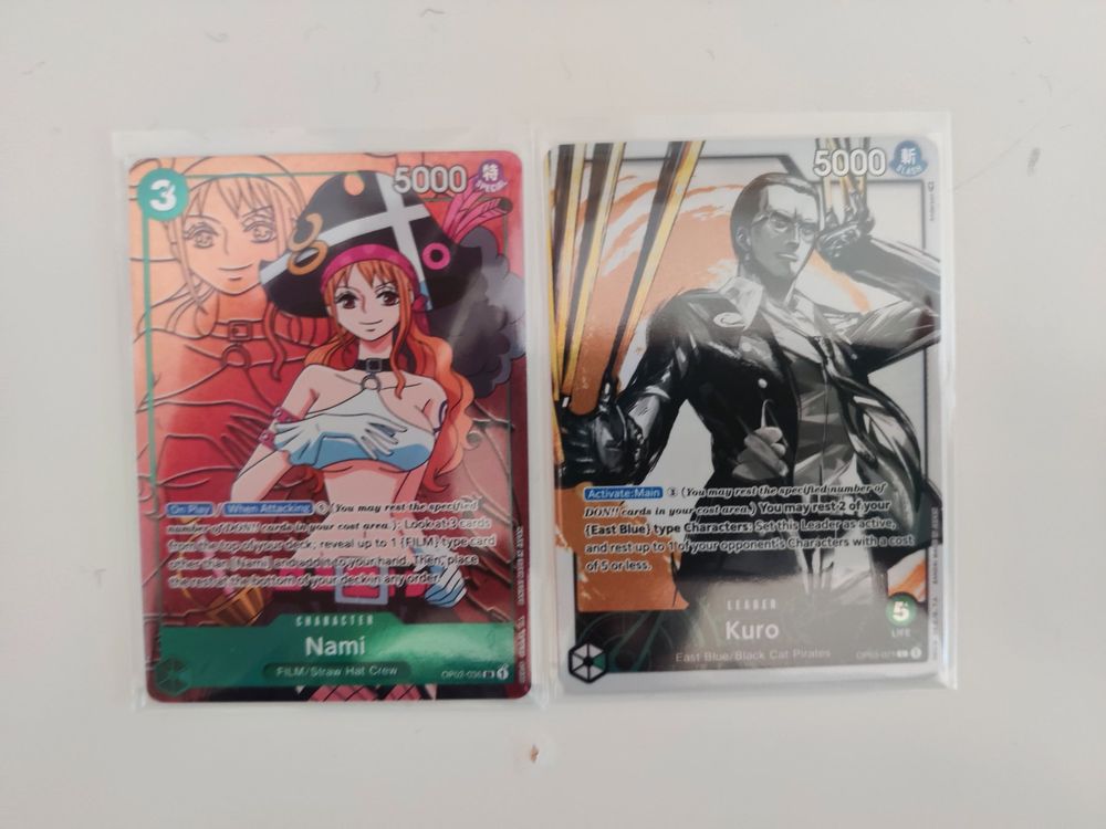 One Piece TCG AA NAMI OP2-036 & KURO LEADER OP3-021 NM (Neu (gemäss Beschreibung)) in Basel für ...