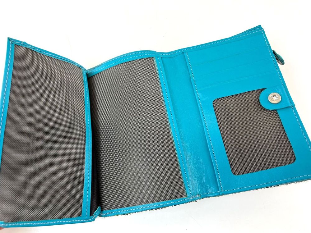 GABS Leder-Portemonnaie Türkis/Grün Leopardenmuster (Gebraucht) in für ...