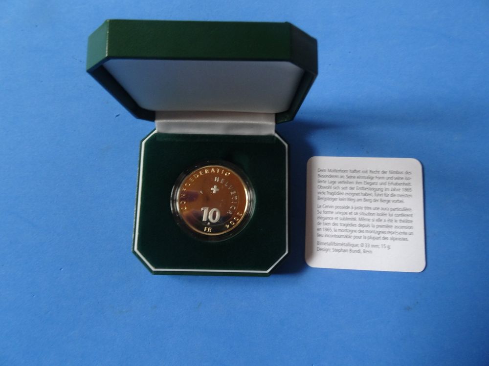 Gedenkmünze 2004 Matterhorn 10.- PP Silber (Neu (gemäss Beschreibung)) in Bürchen für CHF 22 ...