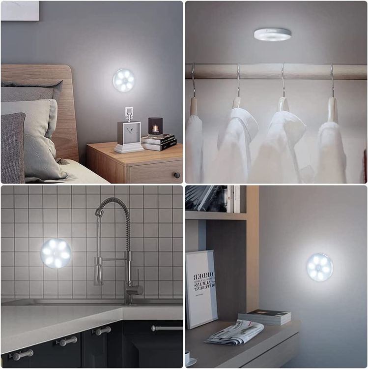 3x LED Bewegungsmelder Nachtlicht Treppenlicht Schranklicht (Neu und originalverpackt) in ...