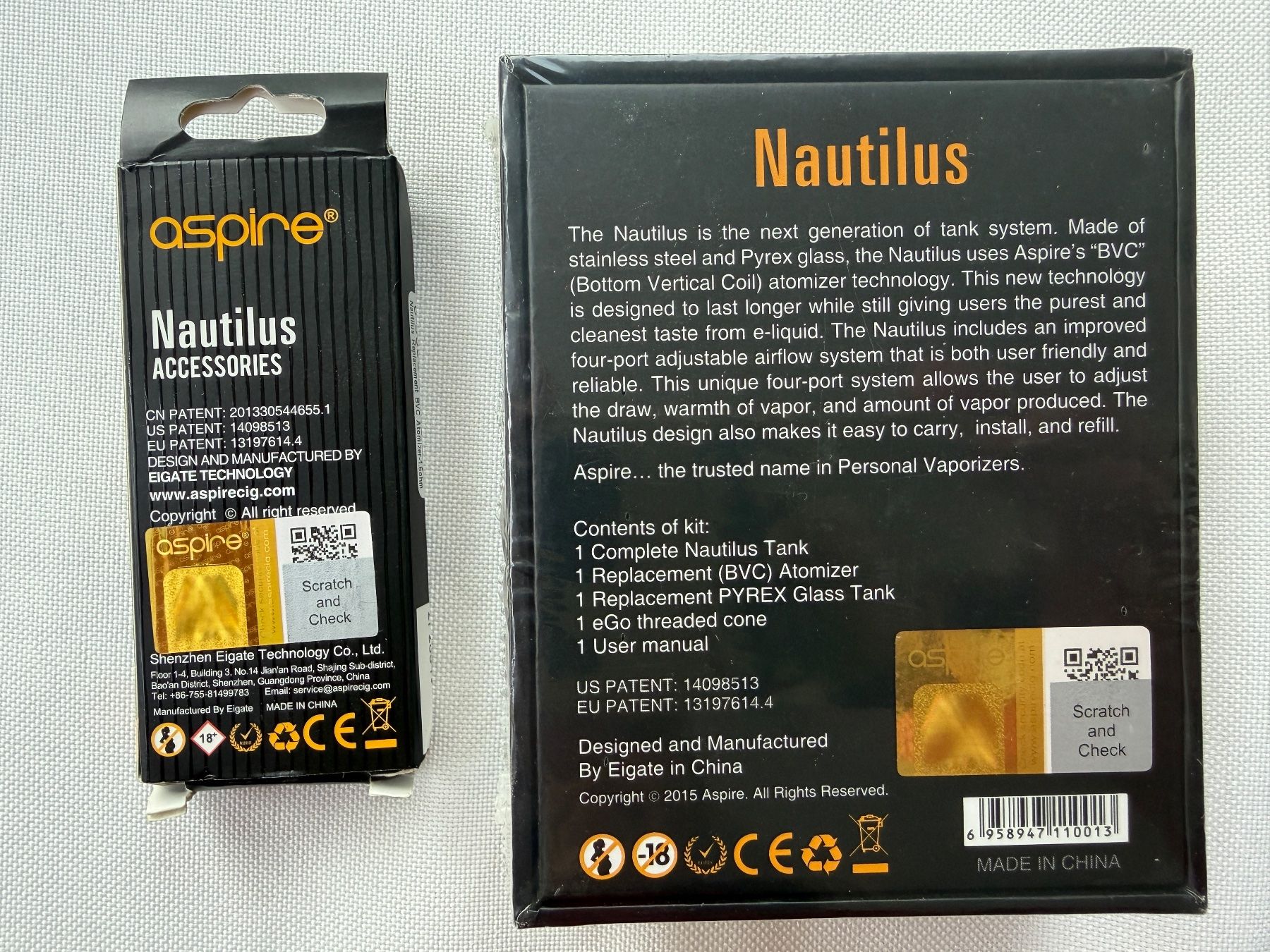 Aspire Nautilus Tank Verdampfer mit Ersatz-Coils, Neu! (Neu und ...