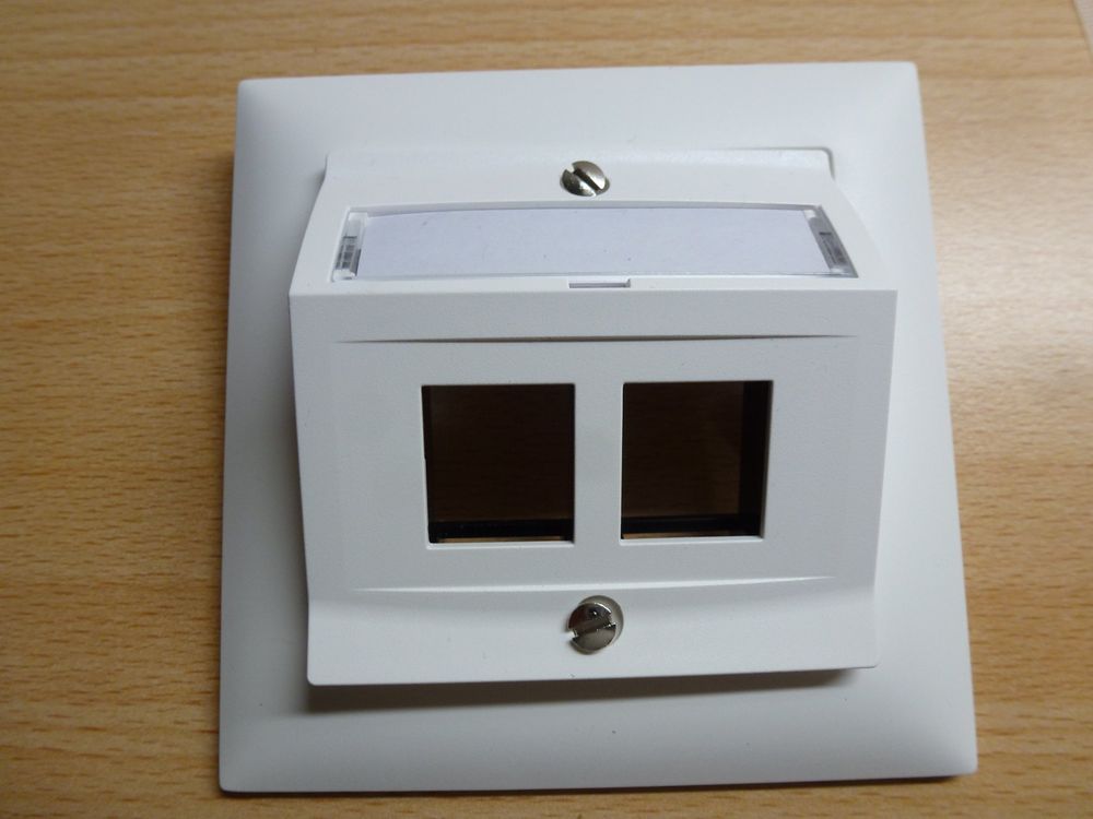 Feller Edizio Due UP 2xRJ45 Keystone mit 2 Anschlussmodul (1 (Gebraucht ...